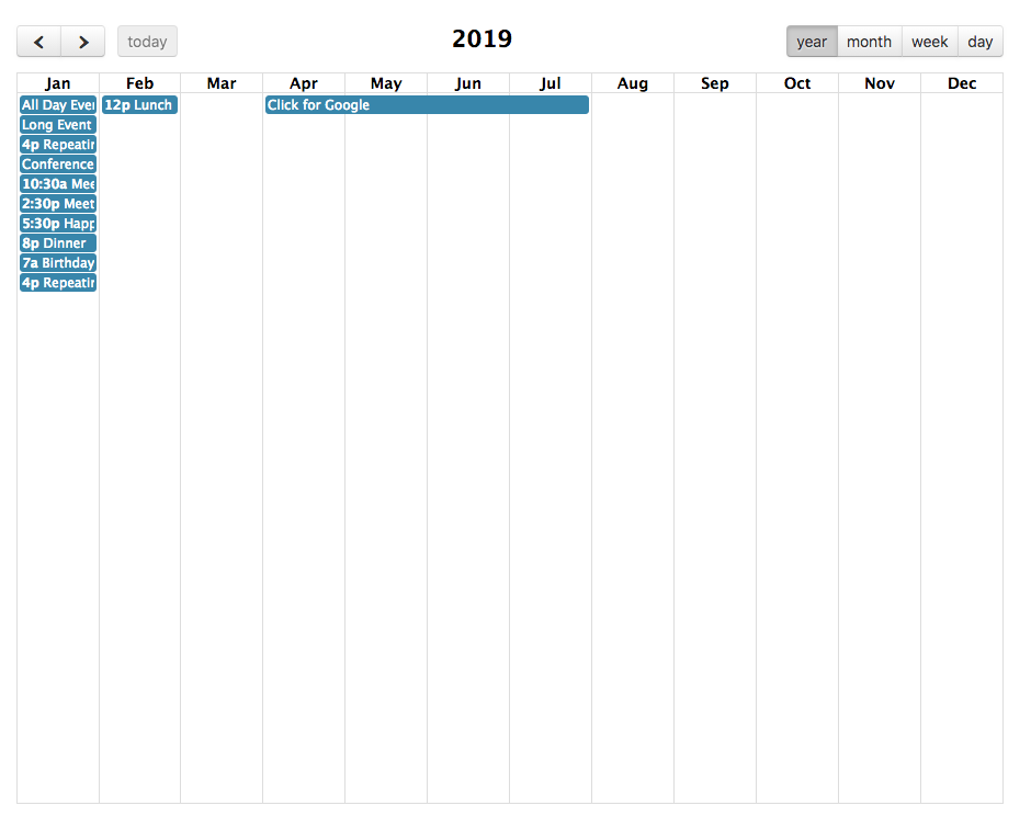 GitHub - devsullo/fullcalendar-year-view: Full-sized drag & drop event ...