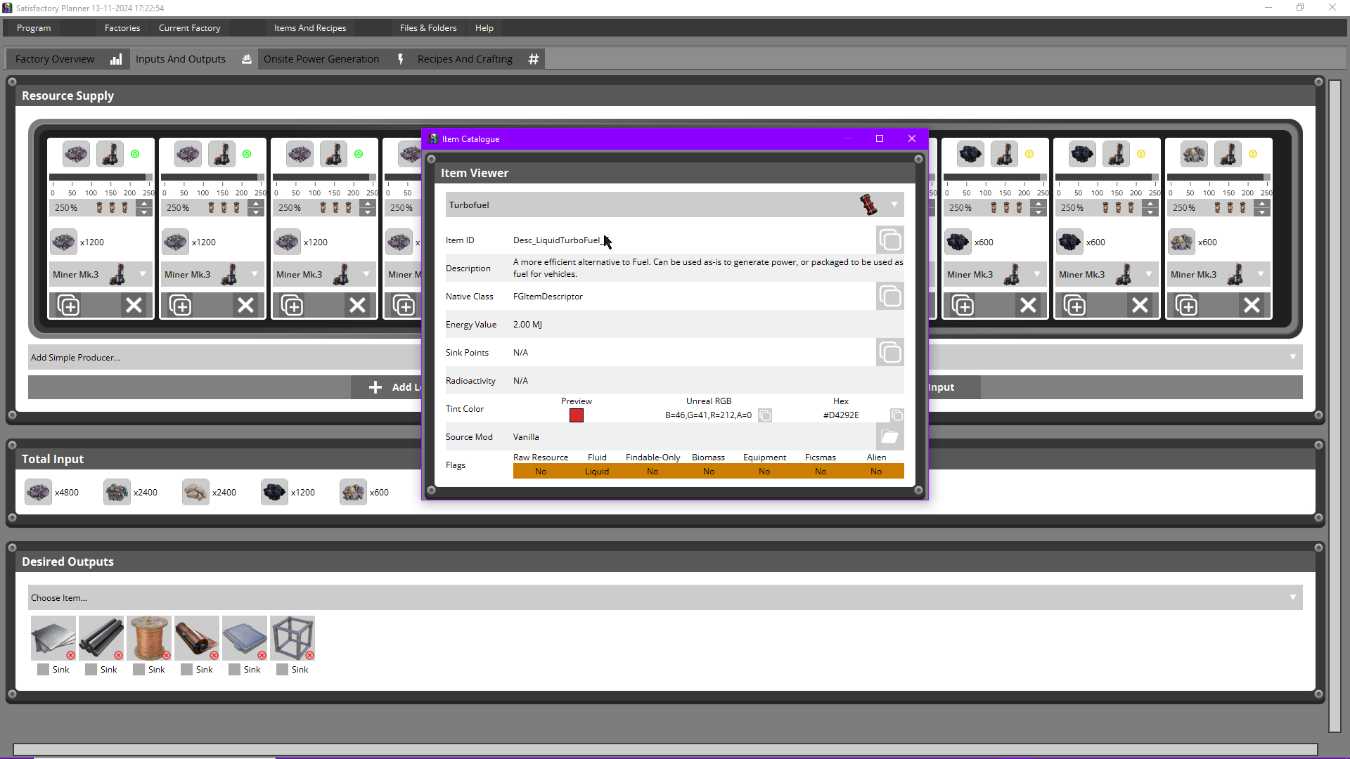 GitHub - ReikaKalseki/Satisfactory-Planner: A tool for planning efficient self-contained ...