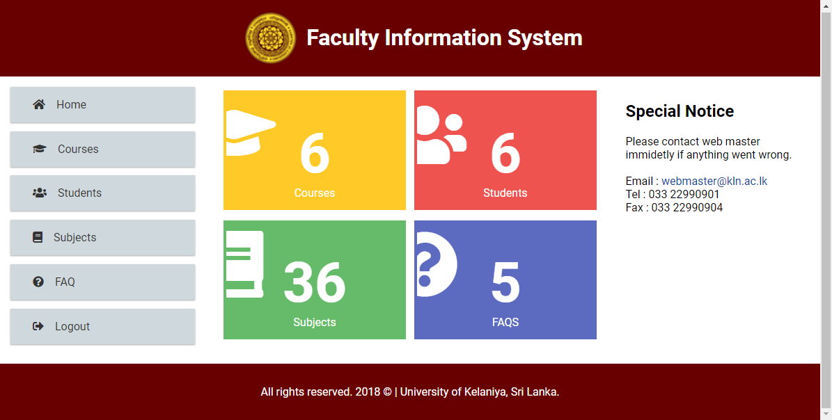 GitHub - nuwan94/faculty-information-system: Faculty Information System ...