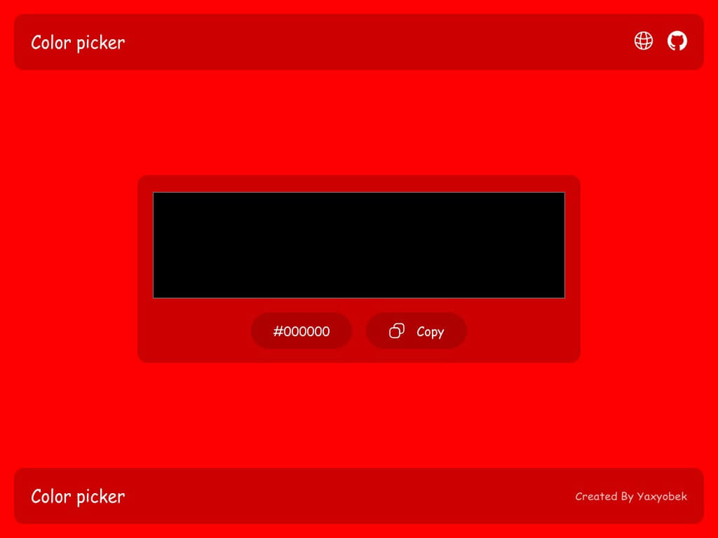 GitHub - yaxyobekuz/color-picker: 🎨 Color Picker - Simple & Fast Color Selection
