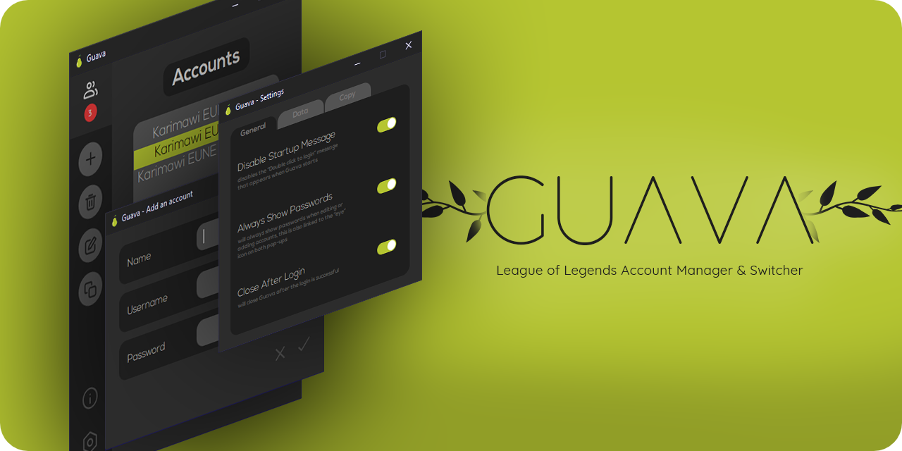 GitHub - karimawi/Guava: Guava is an account manager & switcher made for League of Legends, it ...
