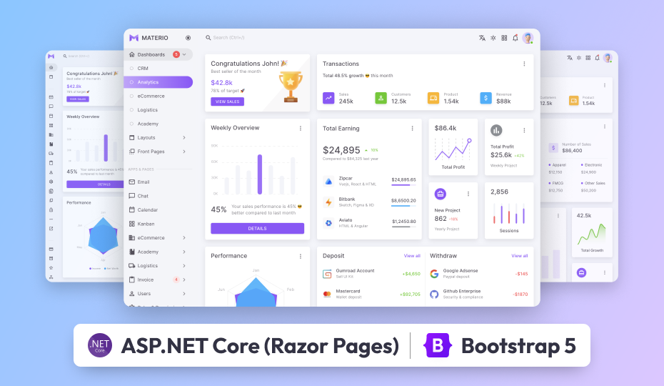 GitHub - genoher/materio-bootstrap-html-aspnet-core-admin-template: Materio - ASP.NET Core Admin ...