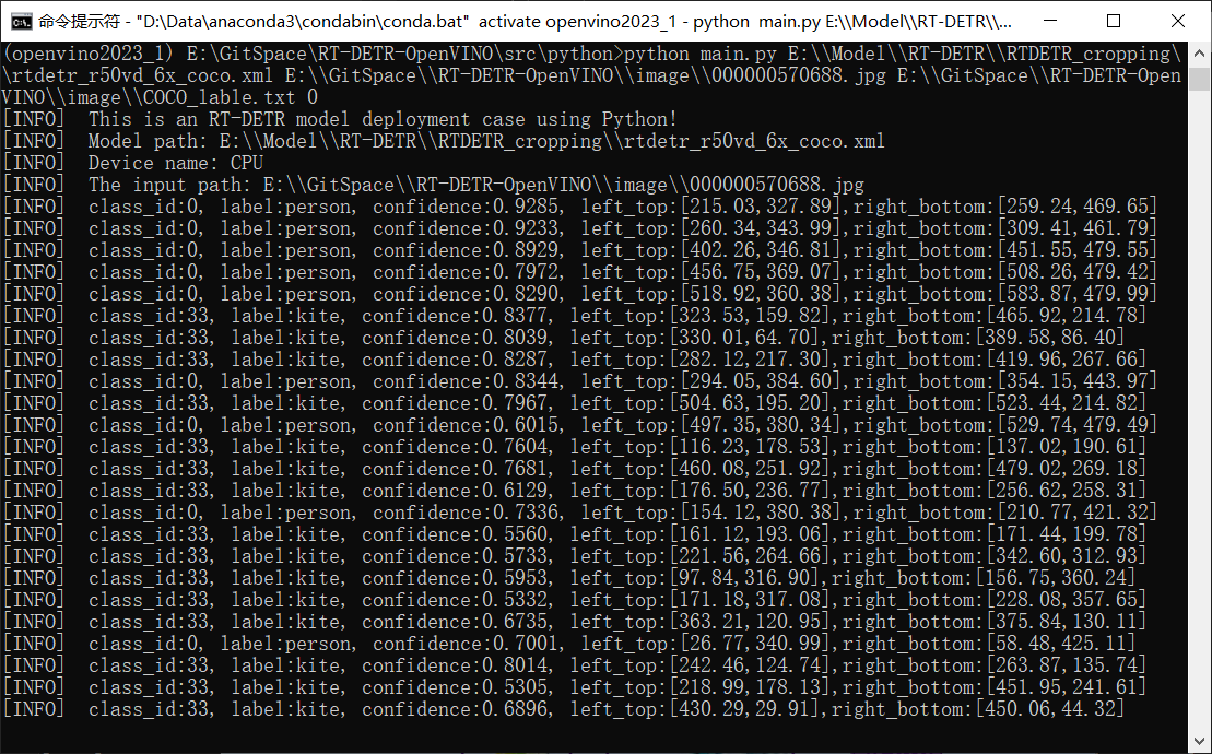 GitHub - guojin-yan/RT-DETR-OpenVINO: Deploy RT-DETR model based on OpenVINO.