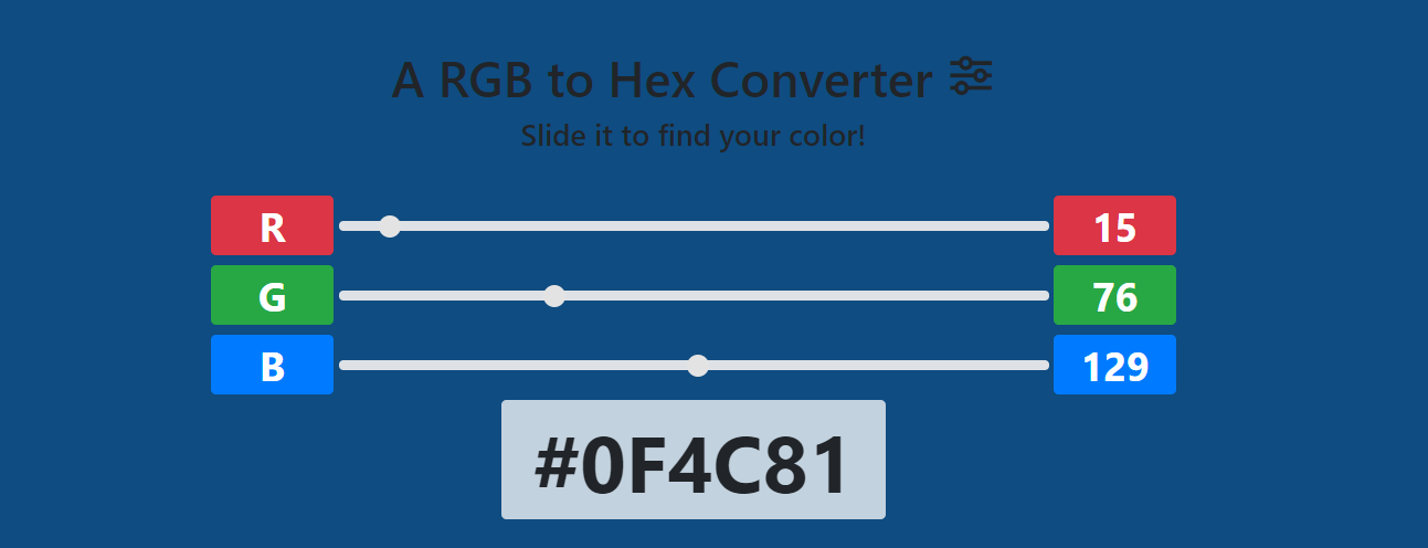 GitHub - Carrot7712/RGB-to-Hex-Converter: A fabulous RGB to Hex Converter starting with the ...