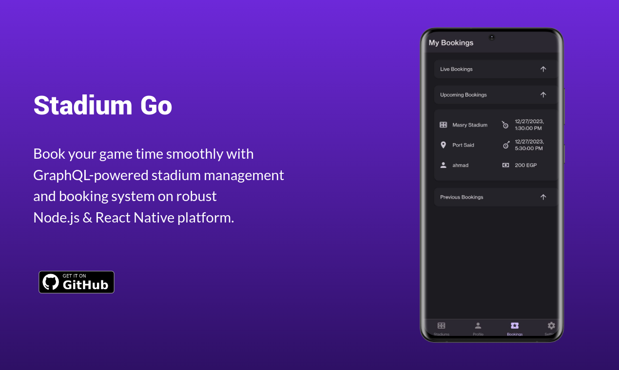 GitHub - ibrahimhabibeg/stadium-go-client: Mobile app for booking stadiums. Built with react-native.