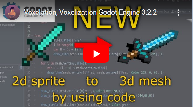 GitHub - cenullum/Voxelizer-For-Godot-Engine: A demo of voxelation which is make 3d mesh from 2d ...