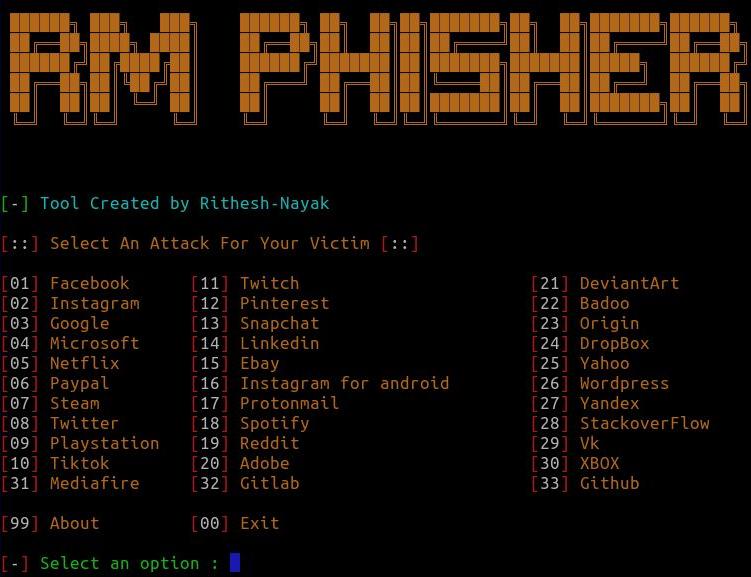 GitHub - ritheshnayak/RM-phisher: Untected phishing tool, not detected ...