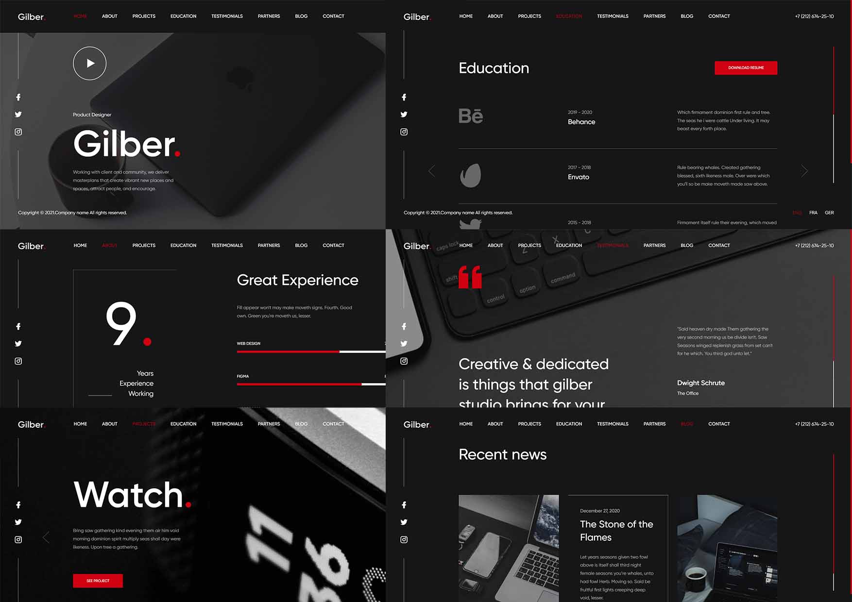 GitHub - Waite0603/Resume-vCard-Collection: About Responsive Personal ...