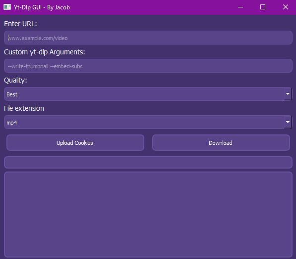 Github Jacobsprojects Yt Dlp Gui A Gui Made In Python For Yt Dlp