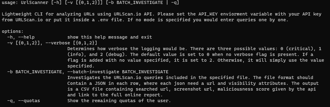 GitHub - birkagal/urlscanner: Lightweight Python CLI utility which makes use URLScan.io APIs to ...