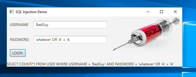 GitHub - thomasnield/sql-injection-demo: A simple username/password ...