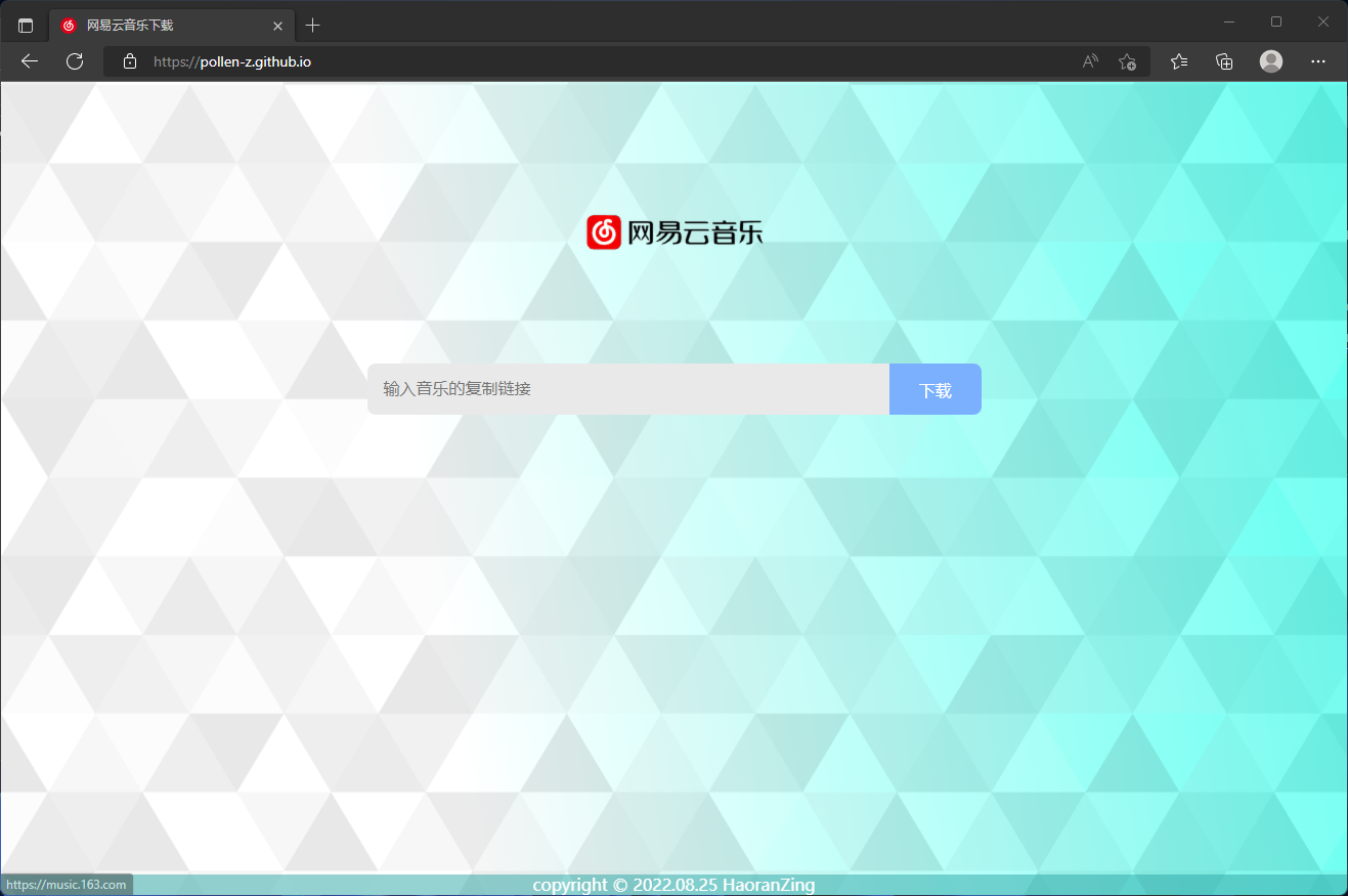 GitHub - Pollen-Z/NetEase-Cloud-Music-Downloader: 任意下载网易云音乐中的 .mp3 音频
