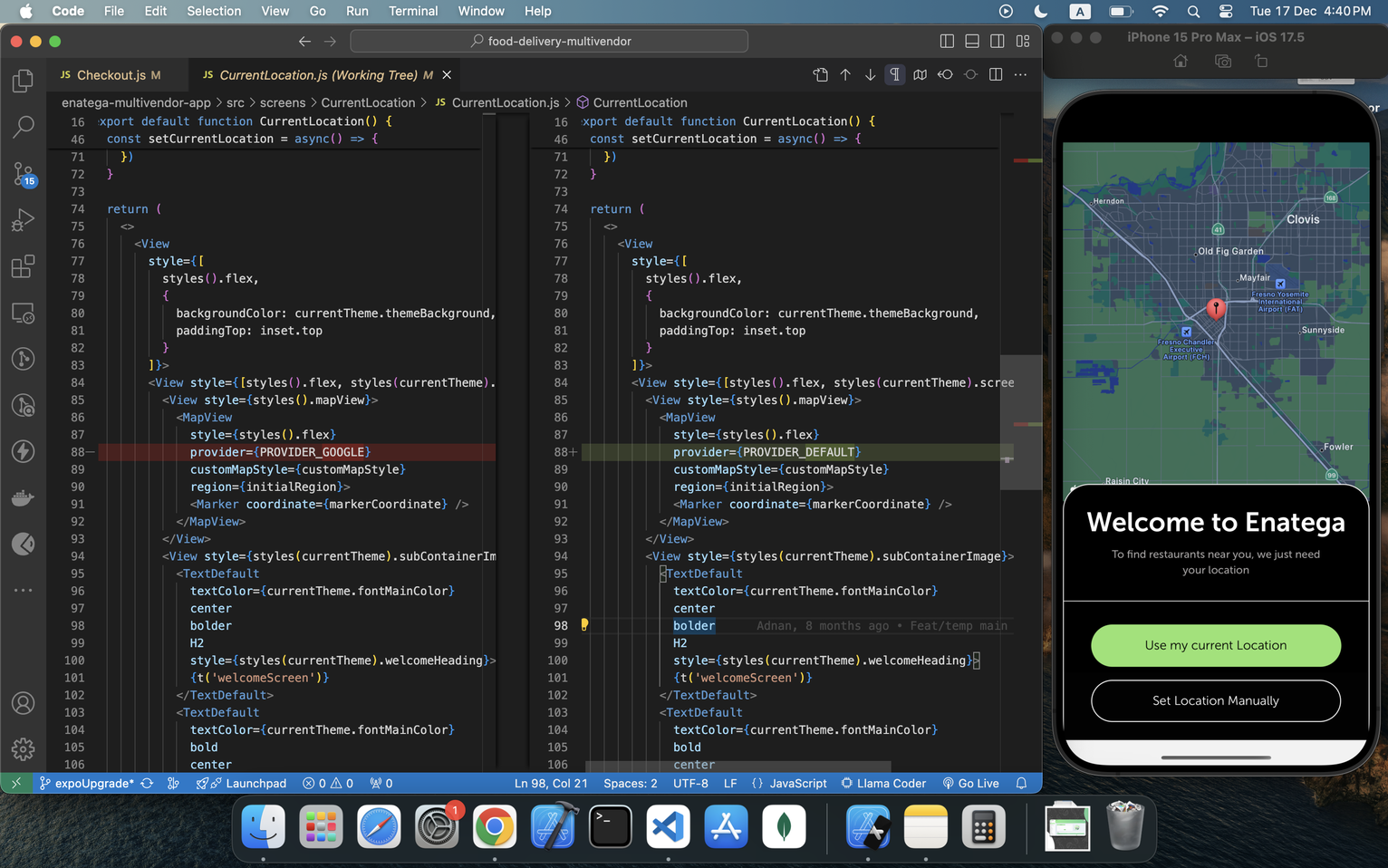 Google Maps is not working on iOs with component · Issue #5240 · react-native-maps/react-native ...
