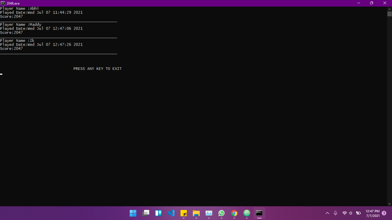 GitHub - abhishek-chhabra-dev/2048-Game-in-C