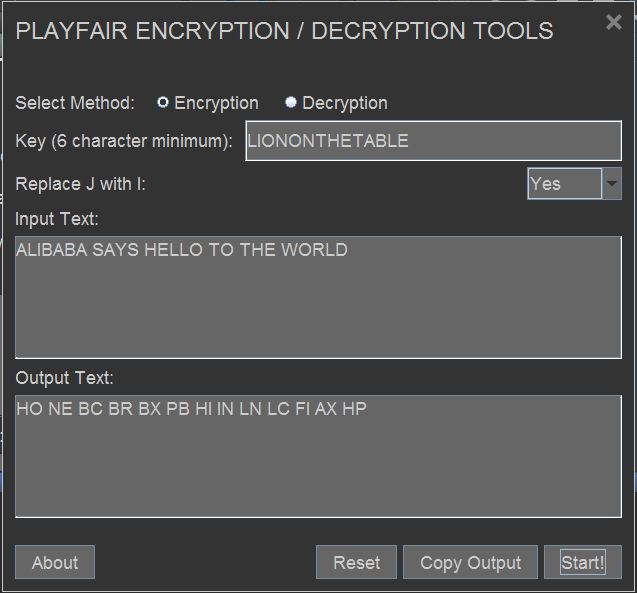 GitHub - milstrike/Playfair-Encryption-Decryption-Tools: This is a tool to Encrypt/Decrypt a ...