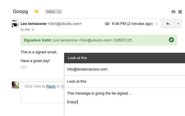 GitHub - LeoIannacone/goopg: GPG for Gmail in Chrome and Chromium
