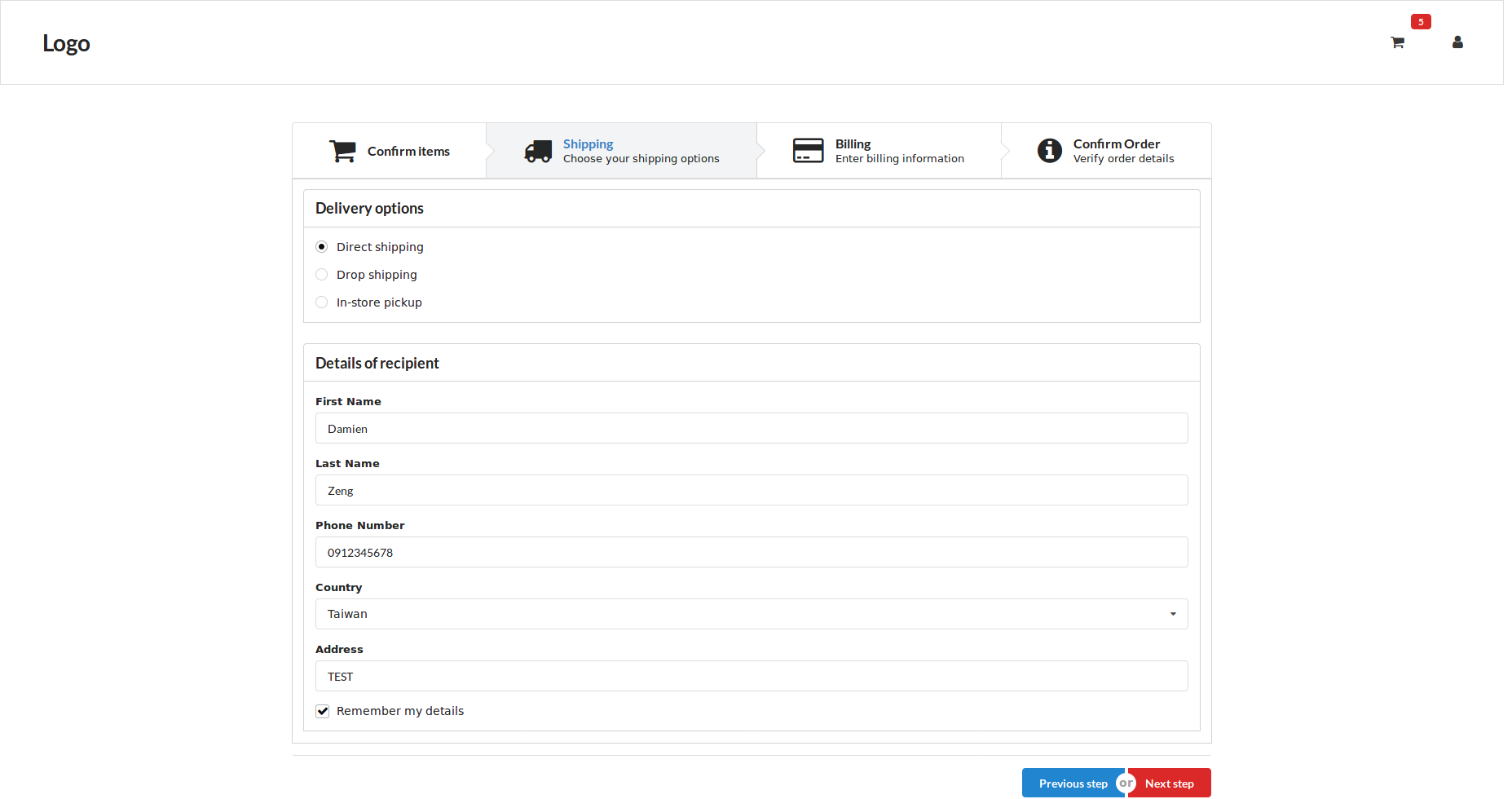 GitHub - damienzeng73/shopping-cart: A simple Shopping-cart built with ...