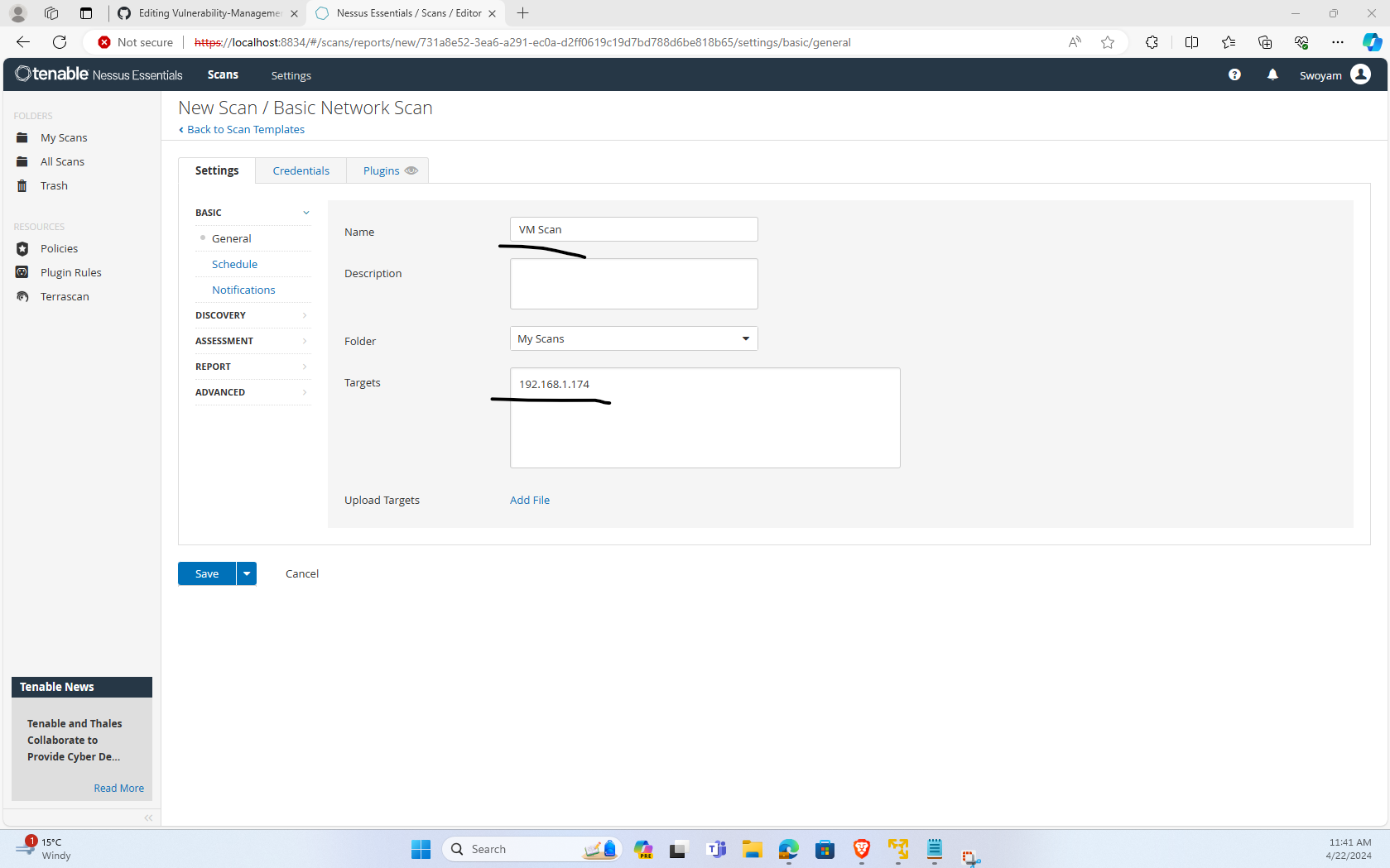 GitHub - Swoyam21/Vulnerability-Management-with-Nessus