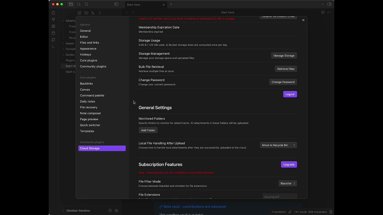 GitHub - yingjialong/obsidian-CloudStorage: Obsidian Cloud Storage is a powerful and user ...