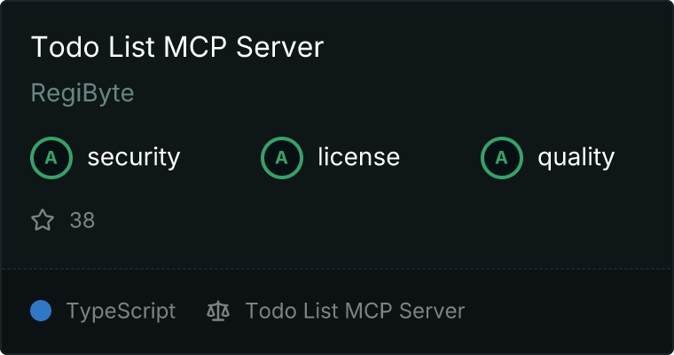GitHub - RegiByte/todo-list-mcp: An MCP server for managing todos within LLMs, created for ...