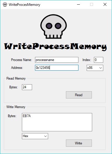 GitHub - rs9000/WriteProcessMemory-tool: Simple tool for reading and writing memory in x86 and ...