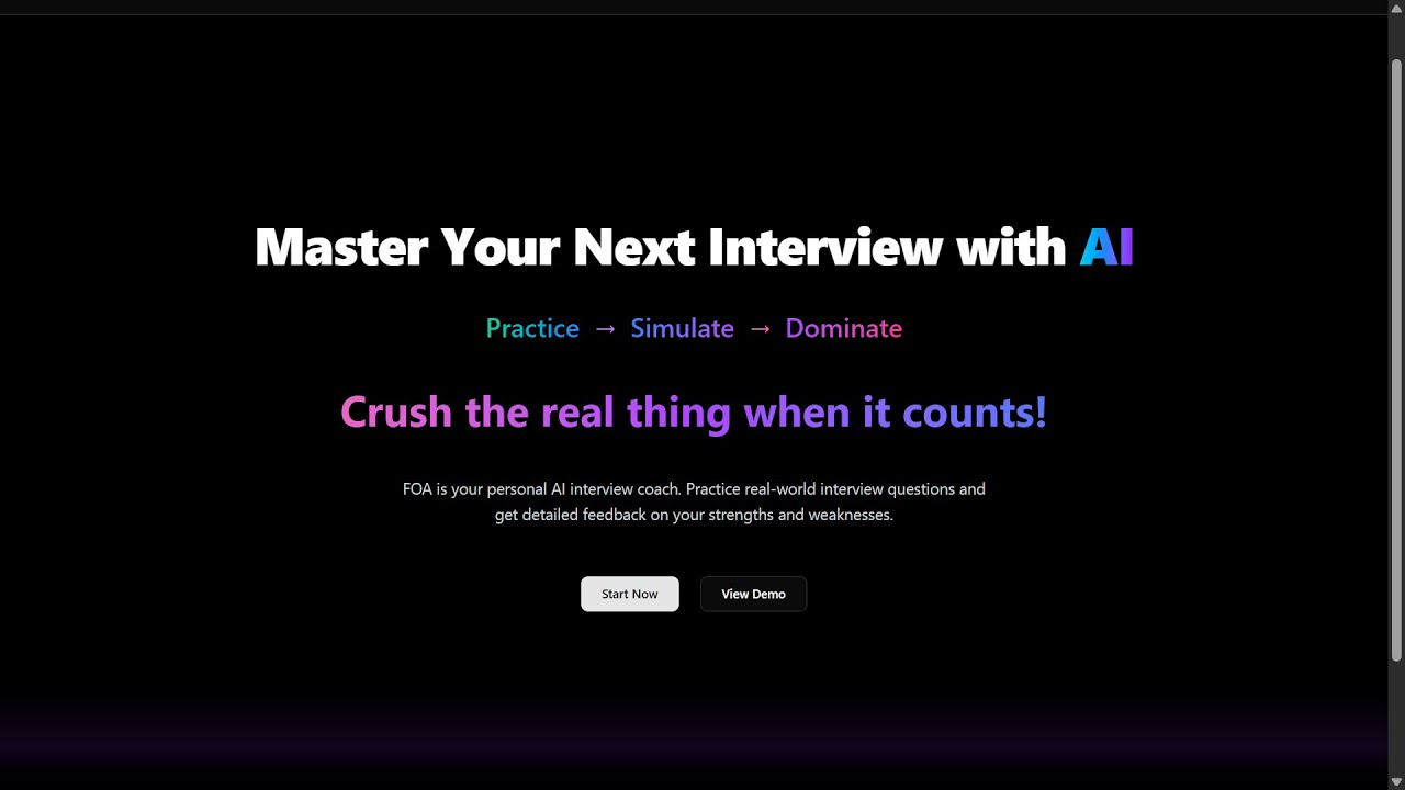 GitHub - HARSH825/Foa: Practice. Simulate. Dominate. Crush the real thing when it counts!