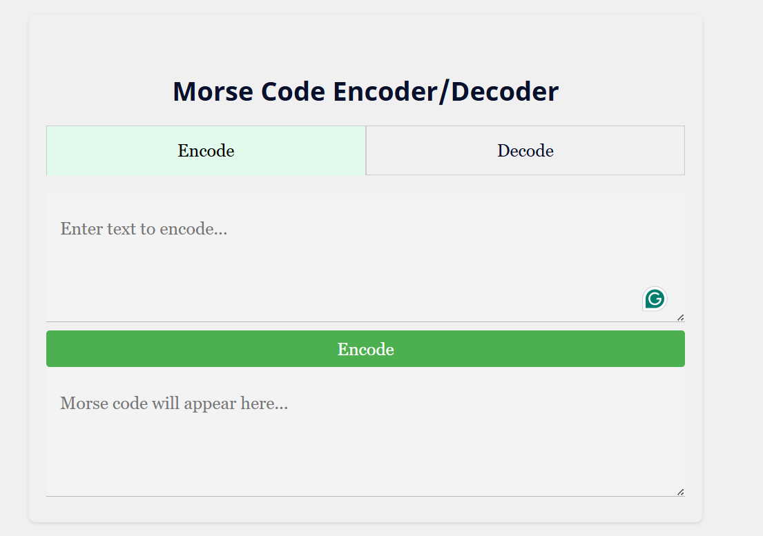 GitHub - CyberKendra/morse-code-encoder-decoder: 🔤 A simple, responsive ... GitHub - CyberKendra/morse-code-encoder-decoder: 🔤 A simple, responsive ...