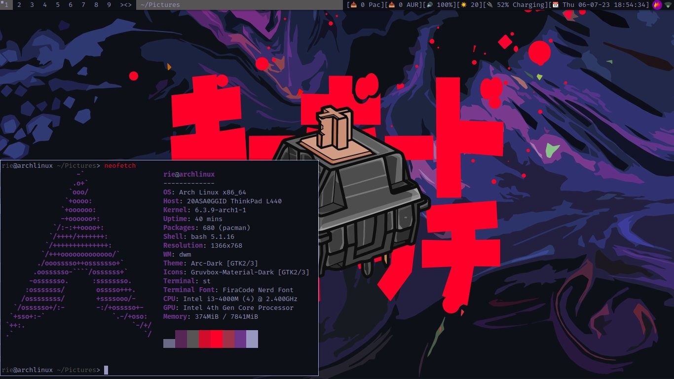 GitHub - aritlhq/Arch-Installation-Script: My dotfiles are fckn' done