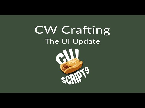 GitHub - Coffeelot/cw-crafting: Crafting script for FiveM