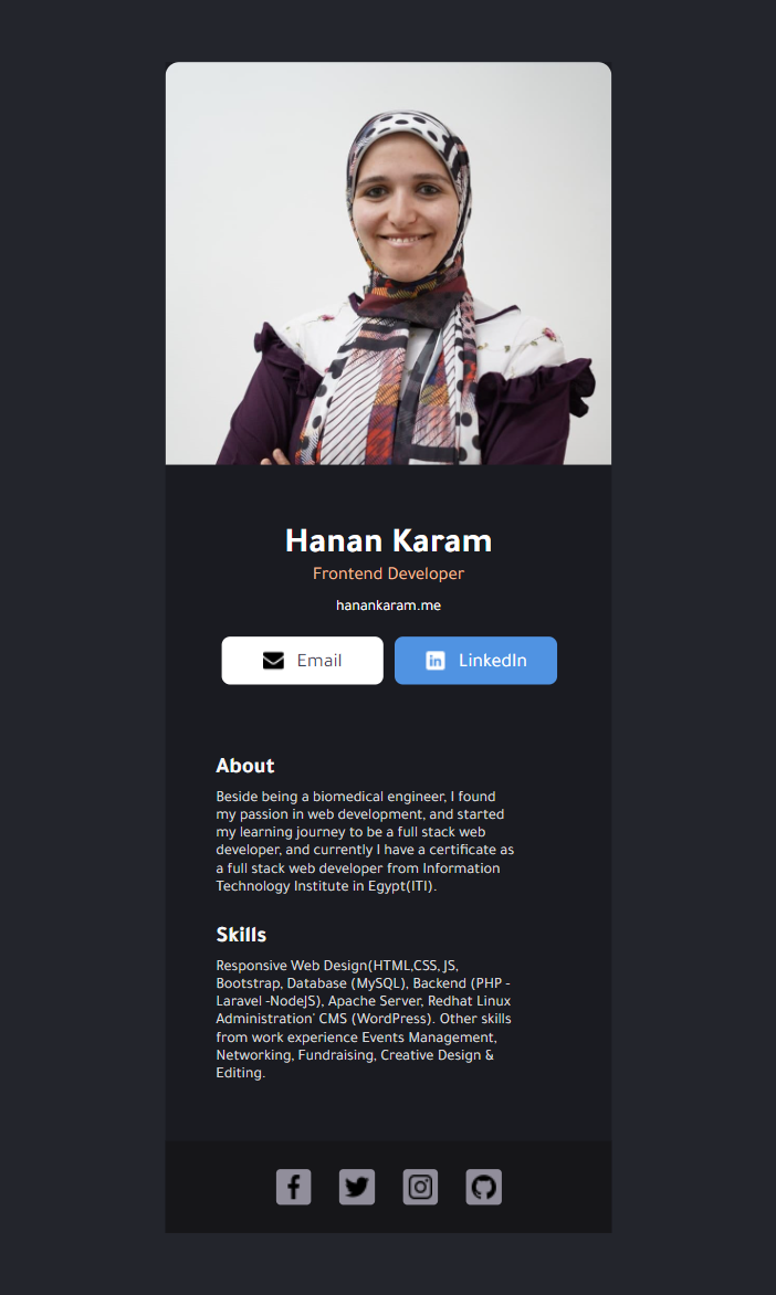 GitHub - Hanan-Karam/react-personal-card