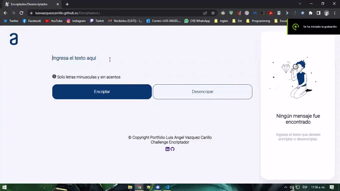 GitHub - LuvazAng/Encriptador_AluraLatam: Proyecto de certificación: Sitio web que encripta y ...