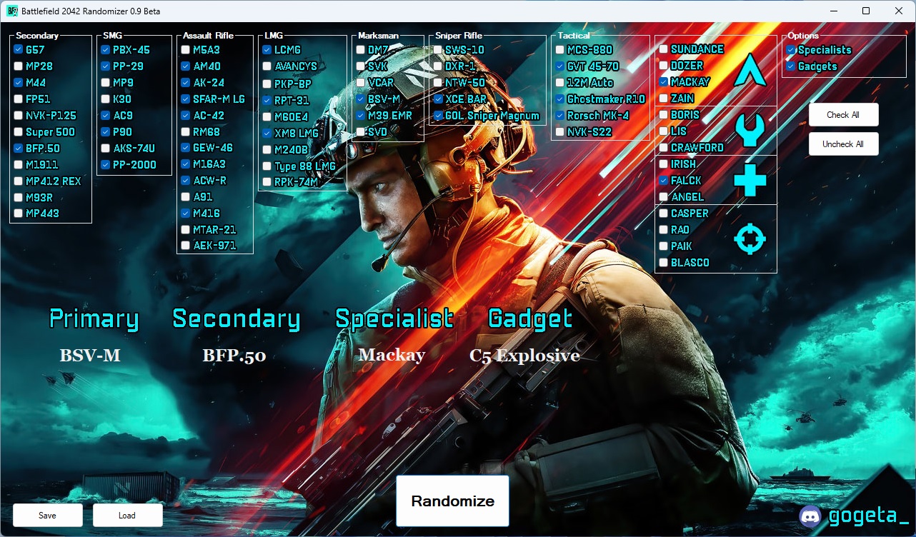 GitHub - Gogeta54/Battlefield2042Randomizer: A Randomizer that will select your soldier loadout ...